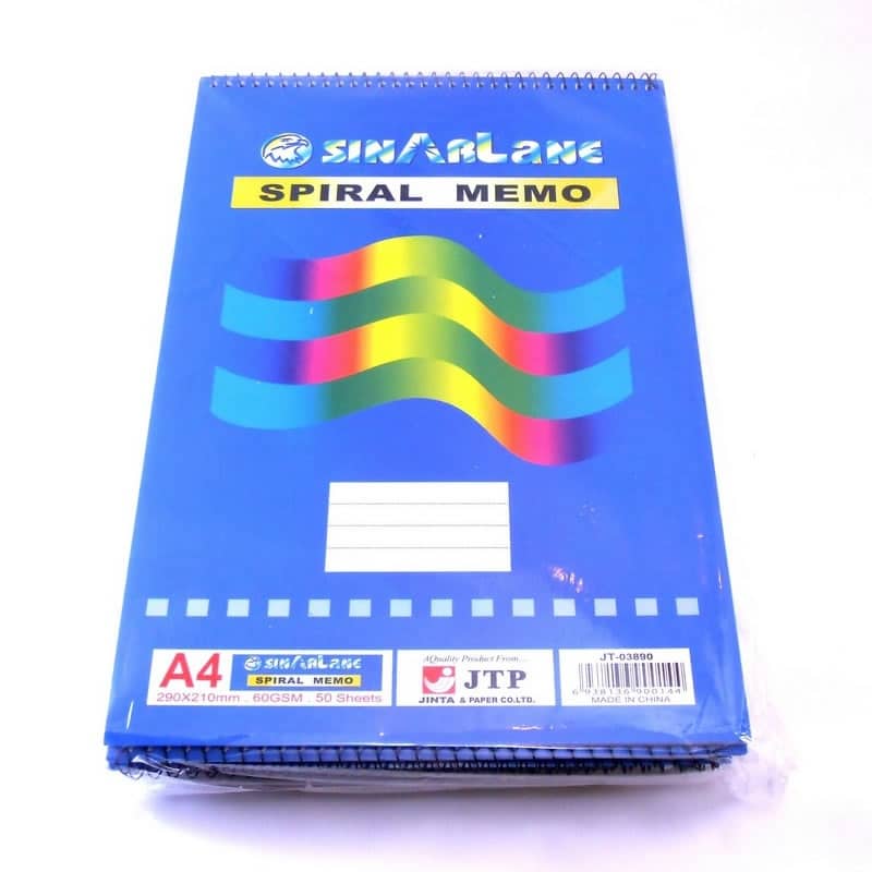 Block de Notas rayado con Espiral A4 – Casa Dorita