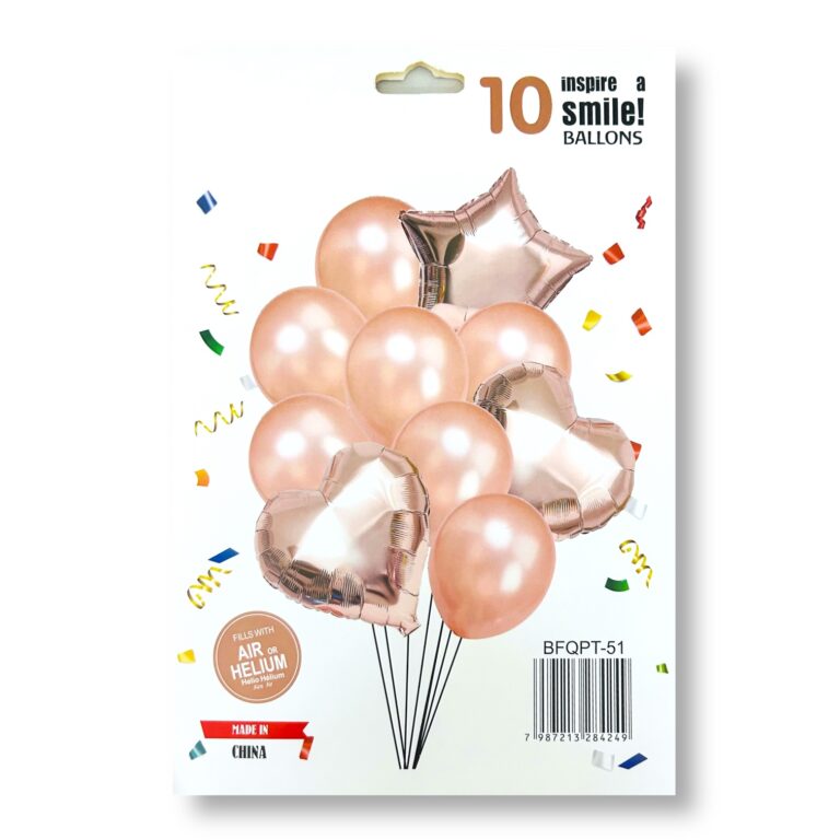 Globos metálicos rosa x 10 unidades – Casa Dorita