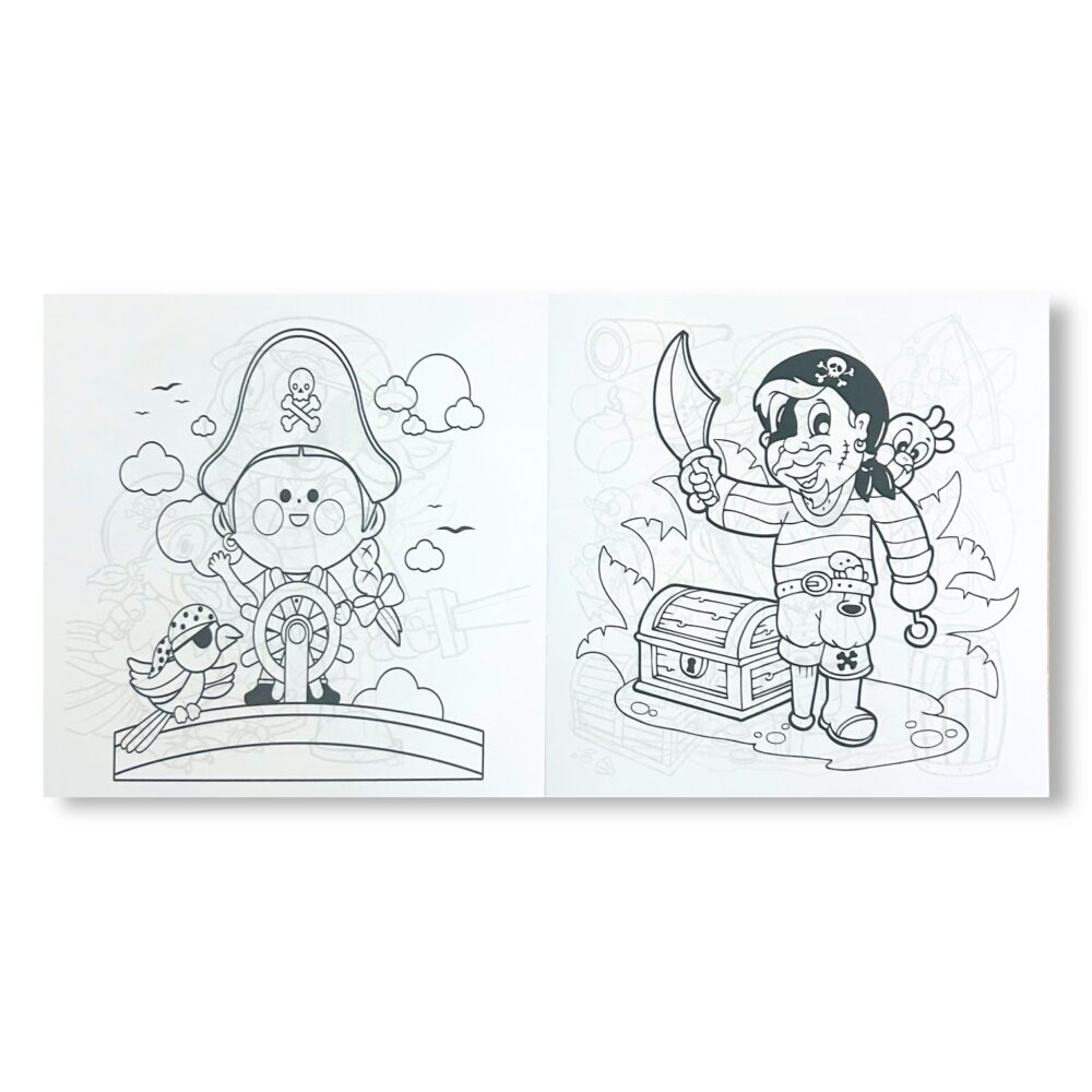 Libro de colorear Piratas Trazo – Casa Dorita
