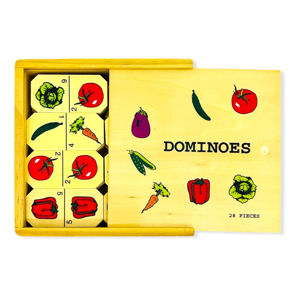Dominó de madera frutas grande – Casa Dorita