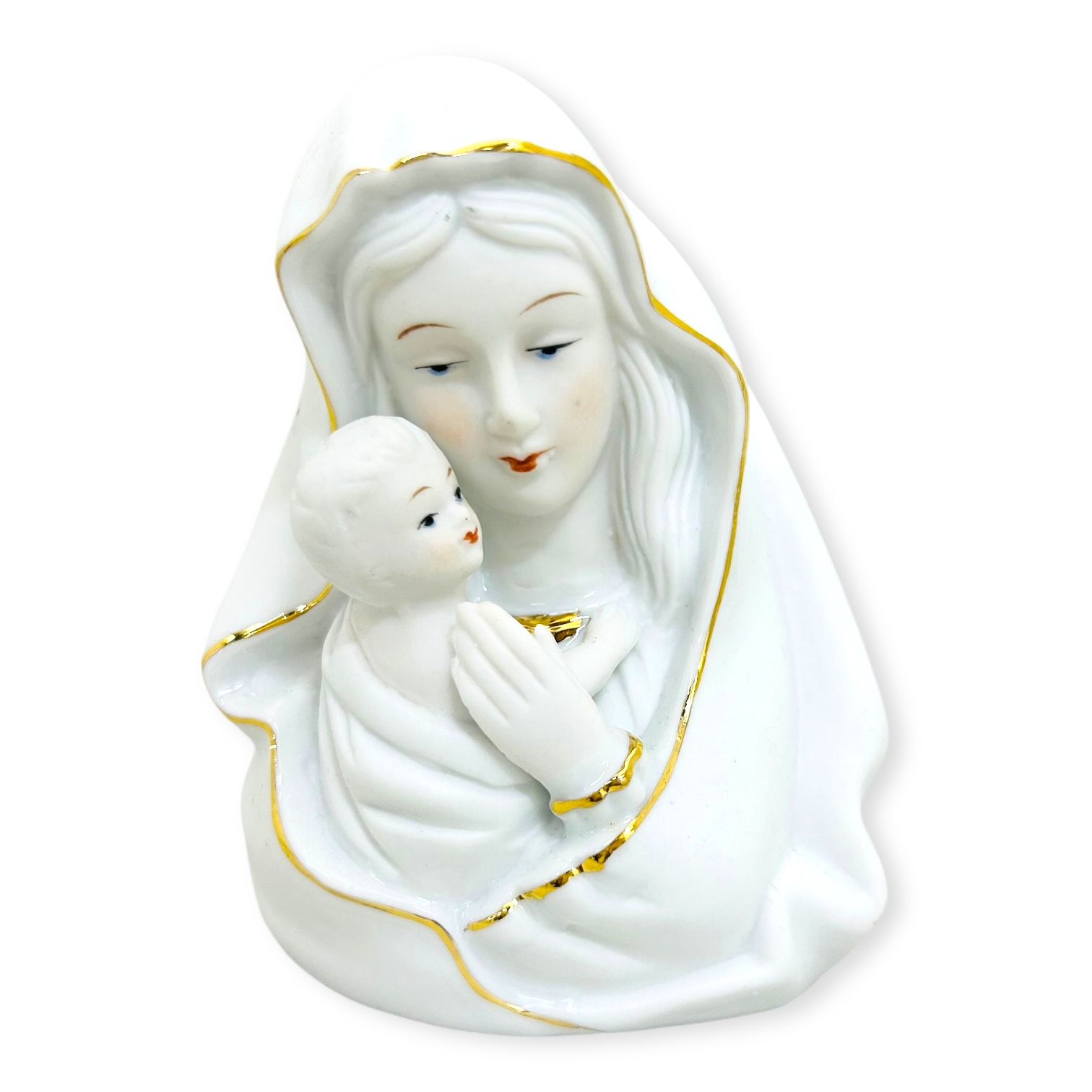 Vírgen María con niño Jesús con luz veladora – Casa Dorita